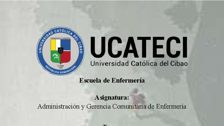 Parte 2 Proyecto Comunitario Bacui - Escuela de Enfermería Asignatura ...