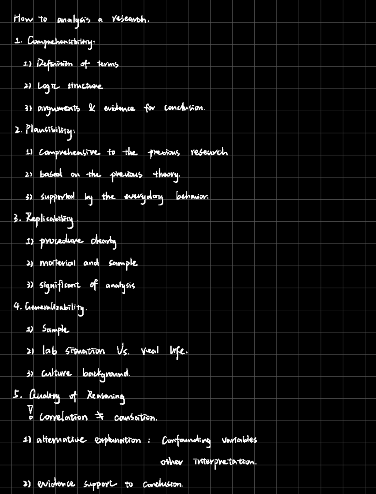 Research Analysis Notes: Key Concepts and Criteria - Studocu
