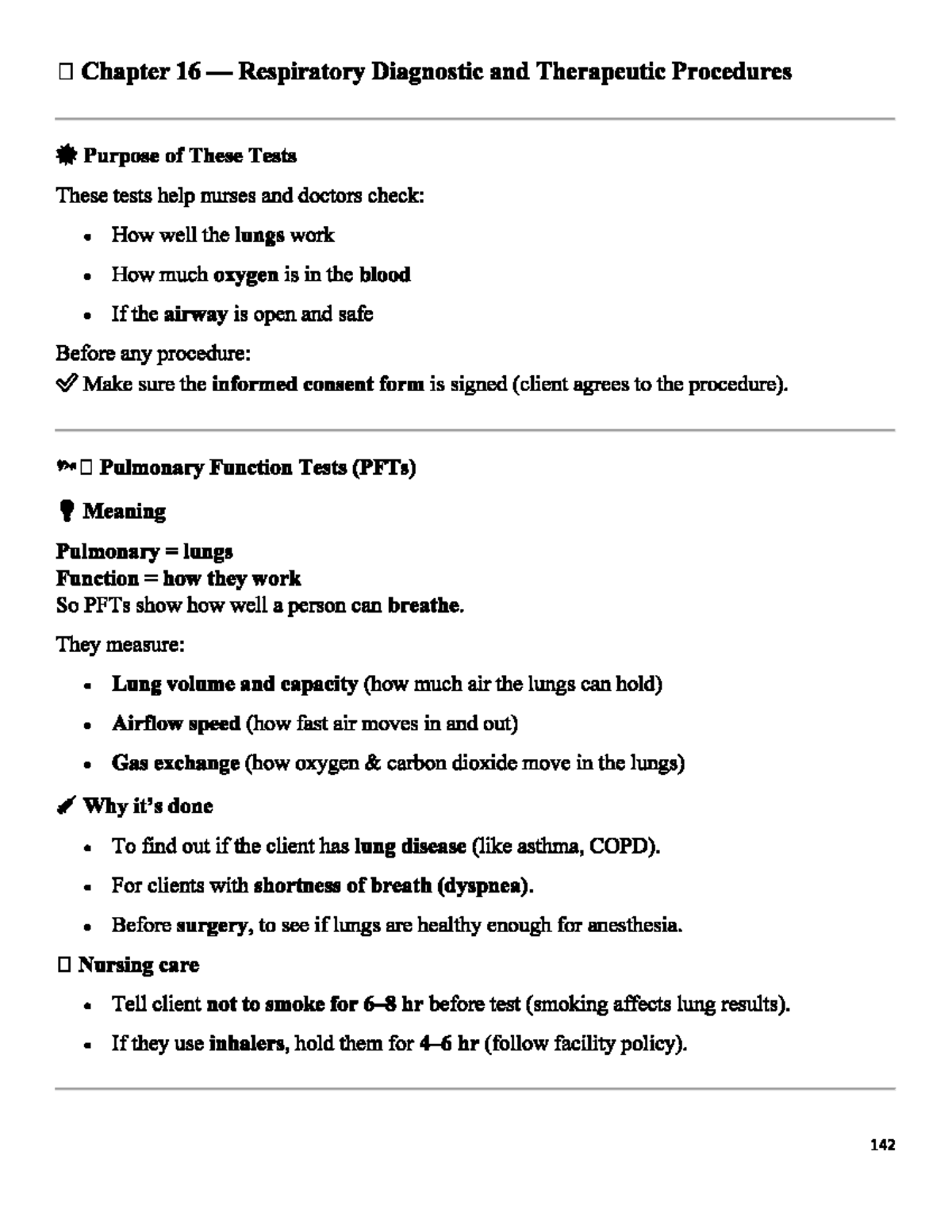 Chapter 16-40: Respiratory Diagnostic & Therapeutic Procedures Overview ...