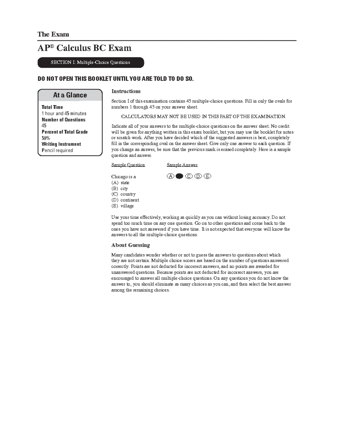 Ap Calculus Bc Full Practice Exam W Answers 2 Ap Calculus Bc Practice Exam Calculus Bc
