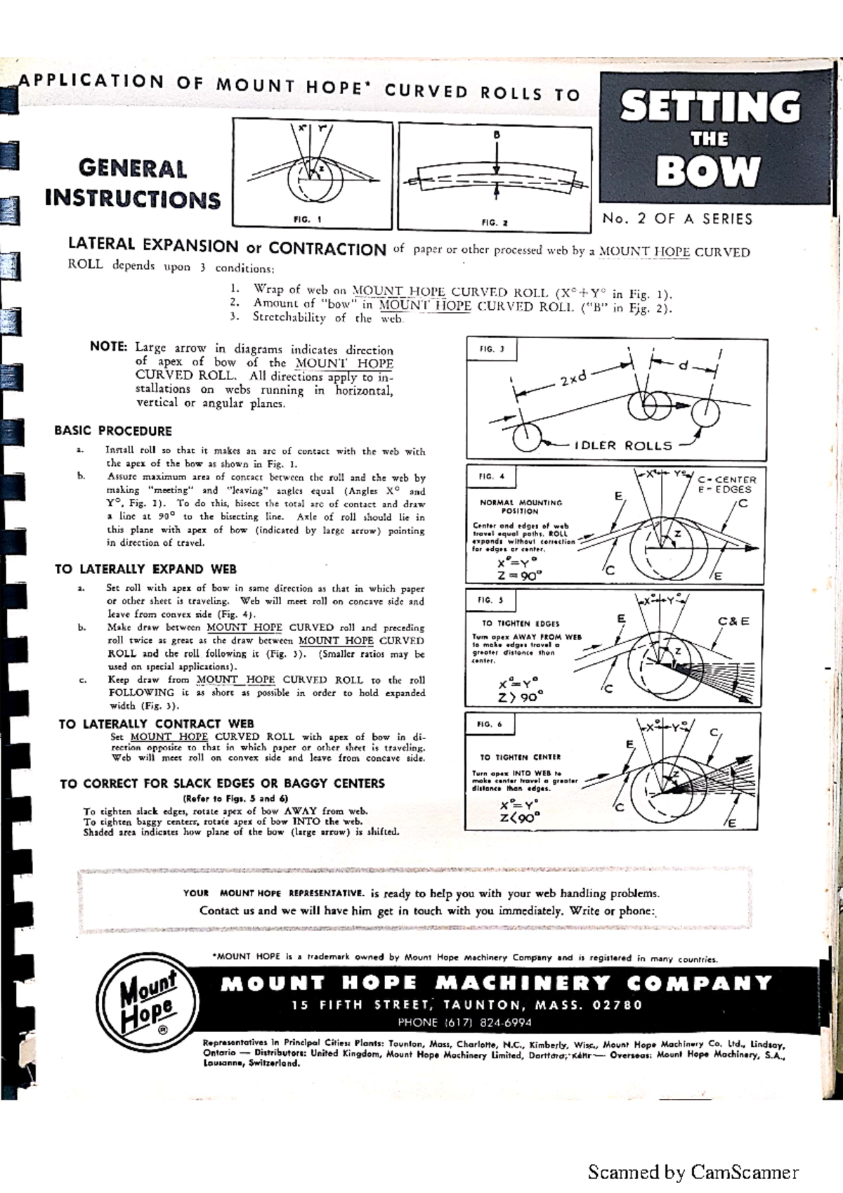 Application of Mount Hope Curved Rolls: General Instructions & Setup ...