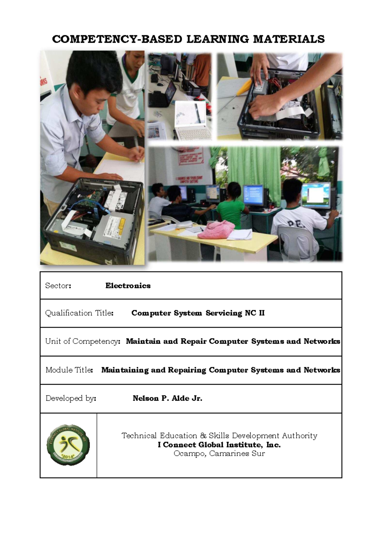 Competency-Based Learning Materials for Computer System Servicing NC II - Studocu