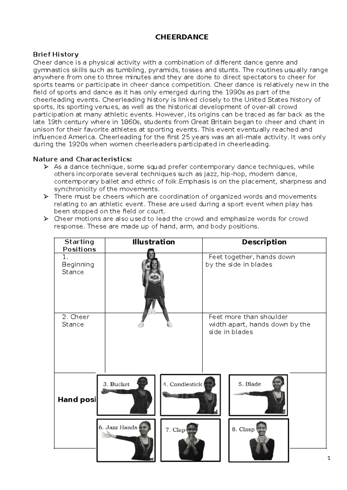 CHEER 101: Comprehensive Guide to Cheerdance Techniques and History ...