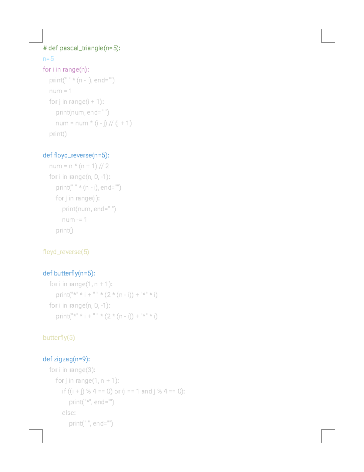 Python Patterns: Functions and Loops (CS101) - Studocu