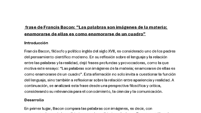 Frase de Francis Bacon: Reflexiones sobre el Lenguaje y la Realidad ...