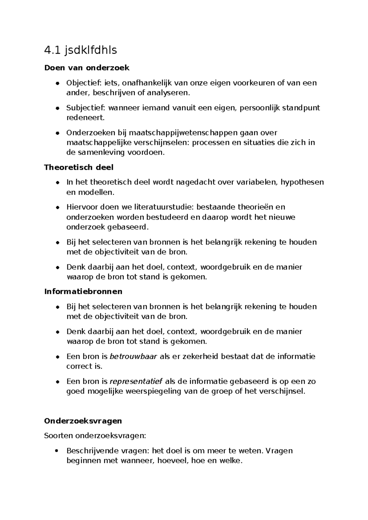 Samenvatting MAW Periode 3: Onderzoeksmethoden en Objectiviteit ...