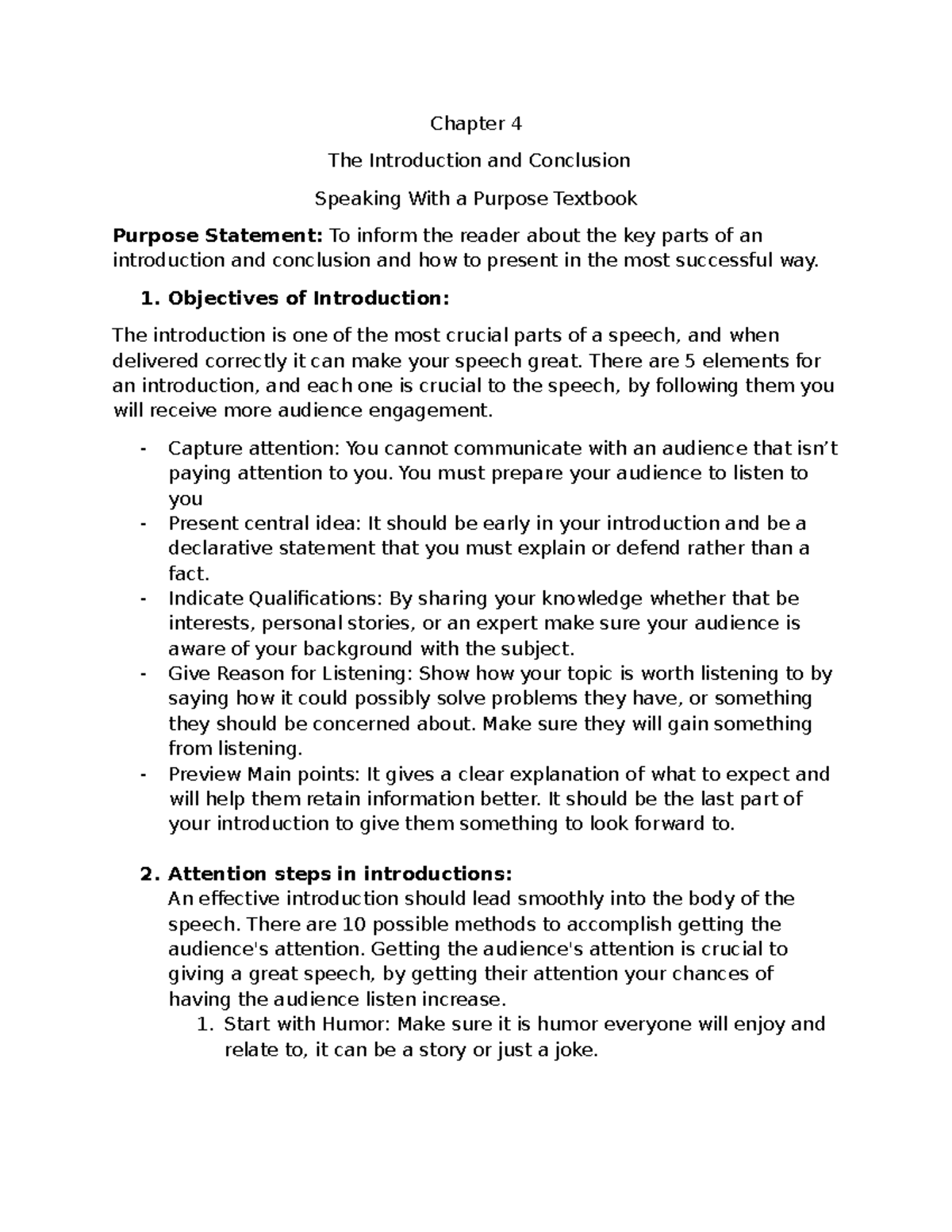 Chapter 4 & 5: Crafting Effective Introductions and Conclusions - Studocu