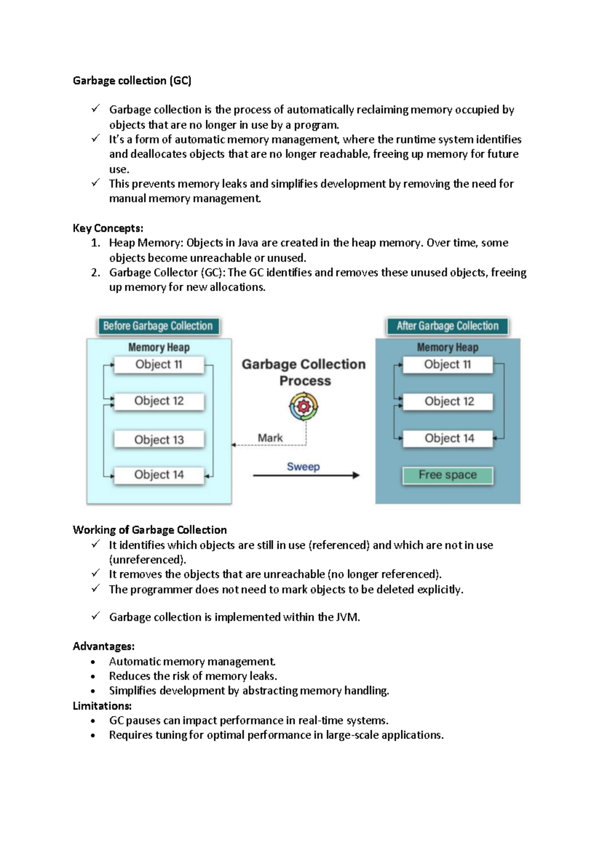 Garbage Collection (GC) and Finalizer Methods Overview - Studocu