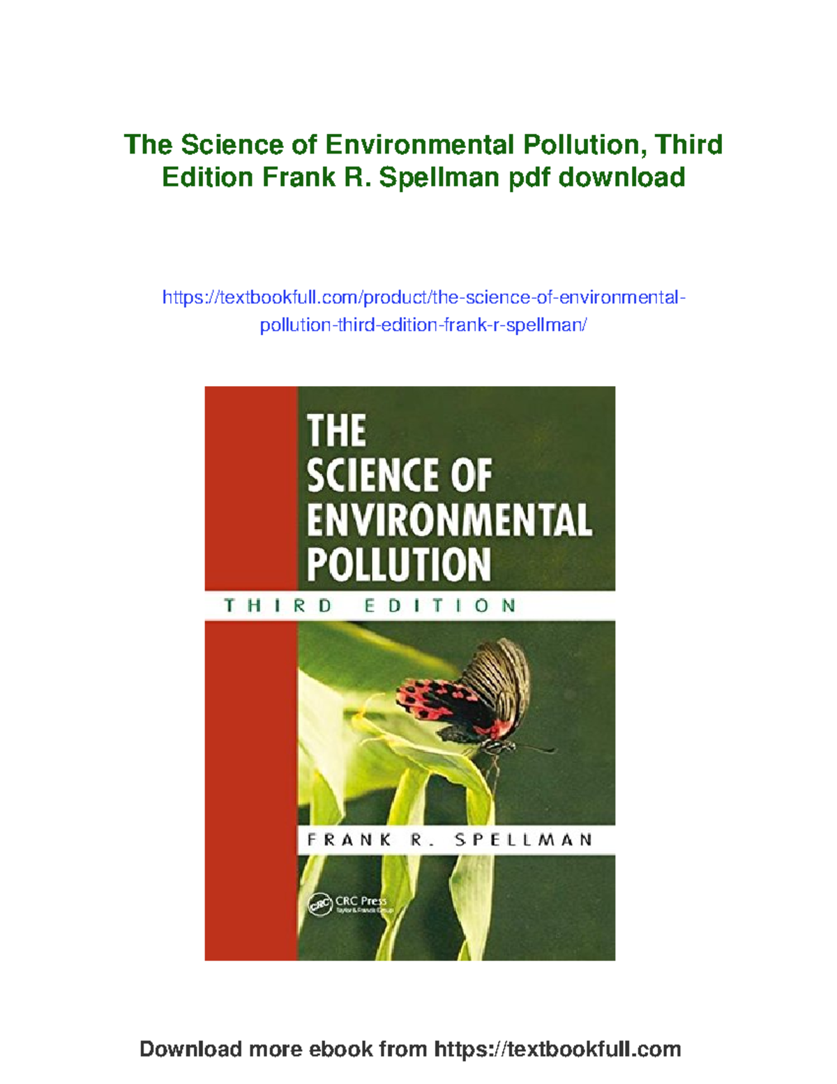 Environmental Pollution: Insights from Frank R. Spellman's 3rd Ed ...
