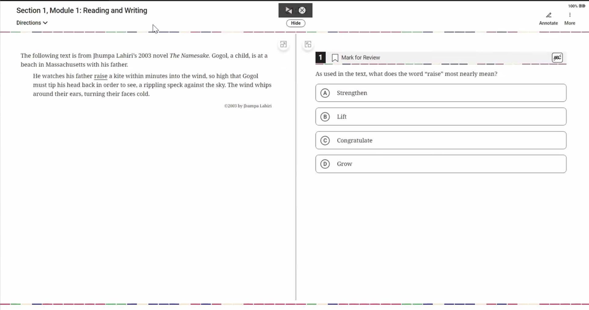 Digital SAT 2024 - Reading and Writing Section 1 Overview and Exercises ...