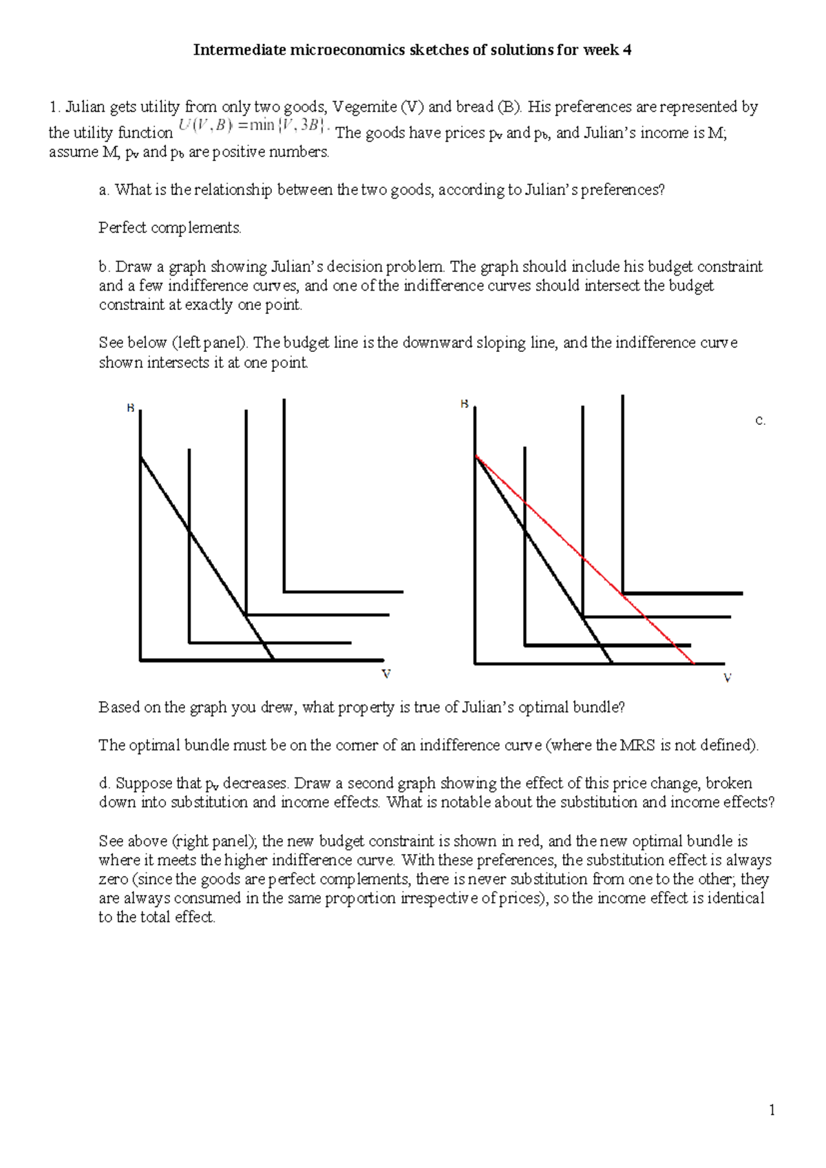 Solutions tutorial week04 - Intermediate microeconomics sketches of ...