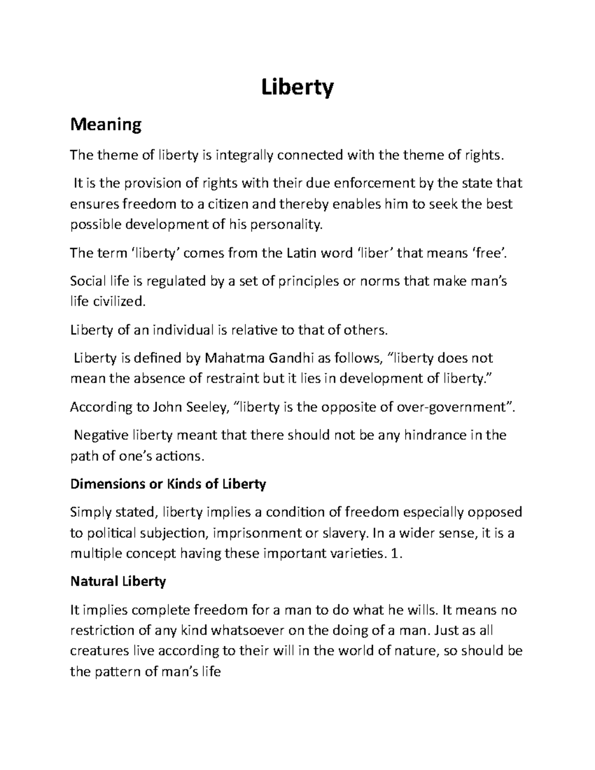 Liberty - Liberty Meaning The theme of liberty is integrally connected ...