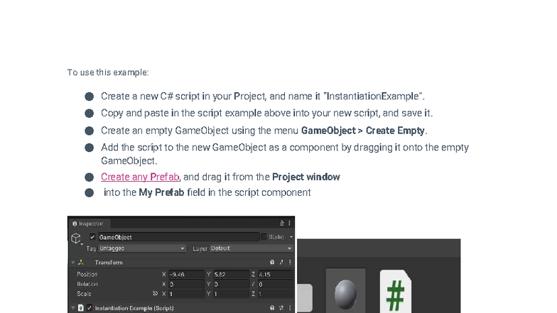 Week 5 - GameObject and Script Setup in Unity - Studocu