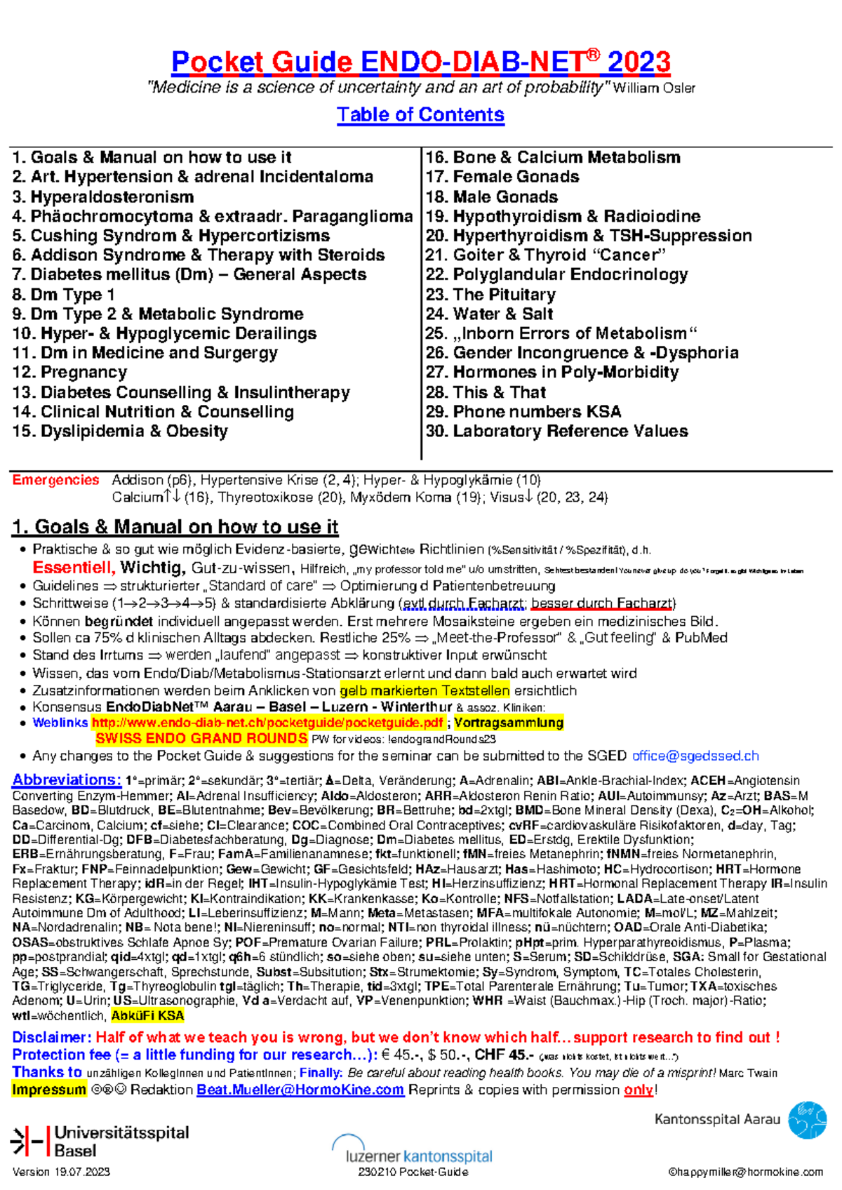 Pocket Guide 2023 - Endocrinology Insights (ENDO-DIAB-NET) - Studocu