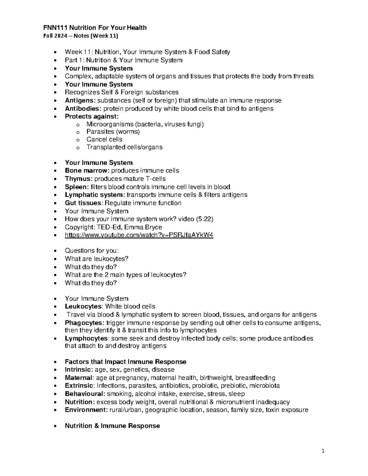 Week 11 Notes Handouts - Fall 2024 – Notes (Week 11) - Week 11 ...