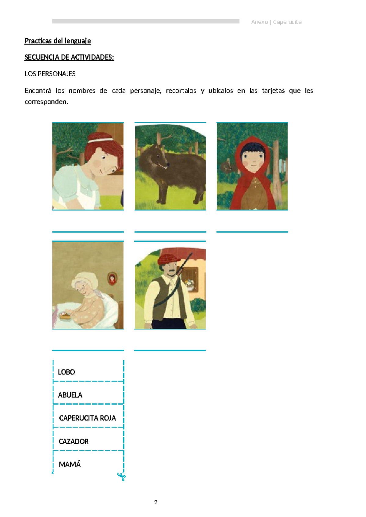 Actividades de Lenguaje sobre Caperucita Roja - Secuencia y Ejercicios ...