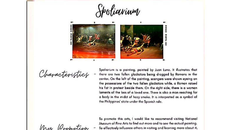 Philippine Art & Festivals: Spoliarium & Ati Atihan CS - Studocu