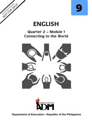 Q4 G9 M1 edited - ENGLISH 9 - English Quarter 4 – Module 1: Judge the ...