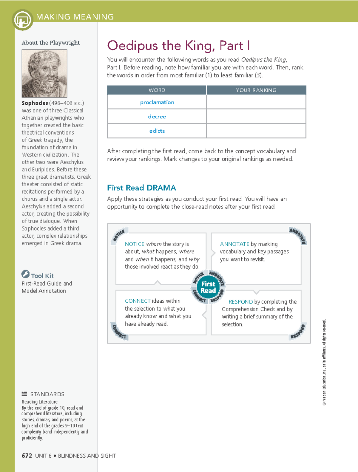 Oedipus the King, Part I - © Pearson Education, Inc., or its affiliates ...