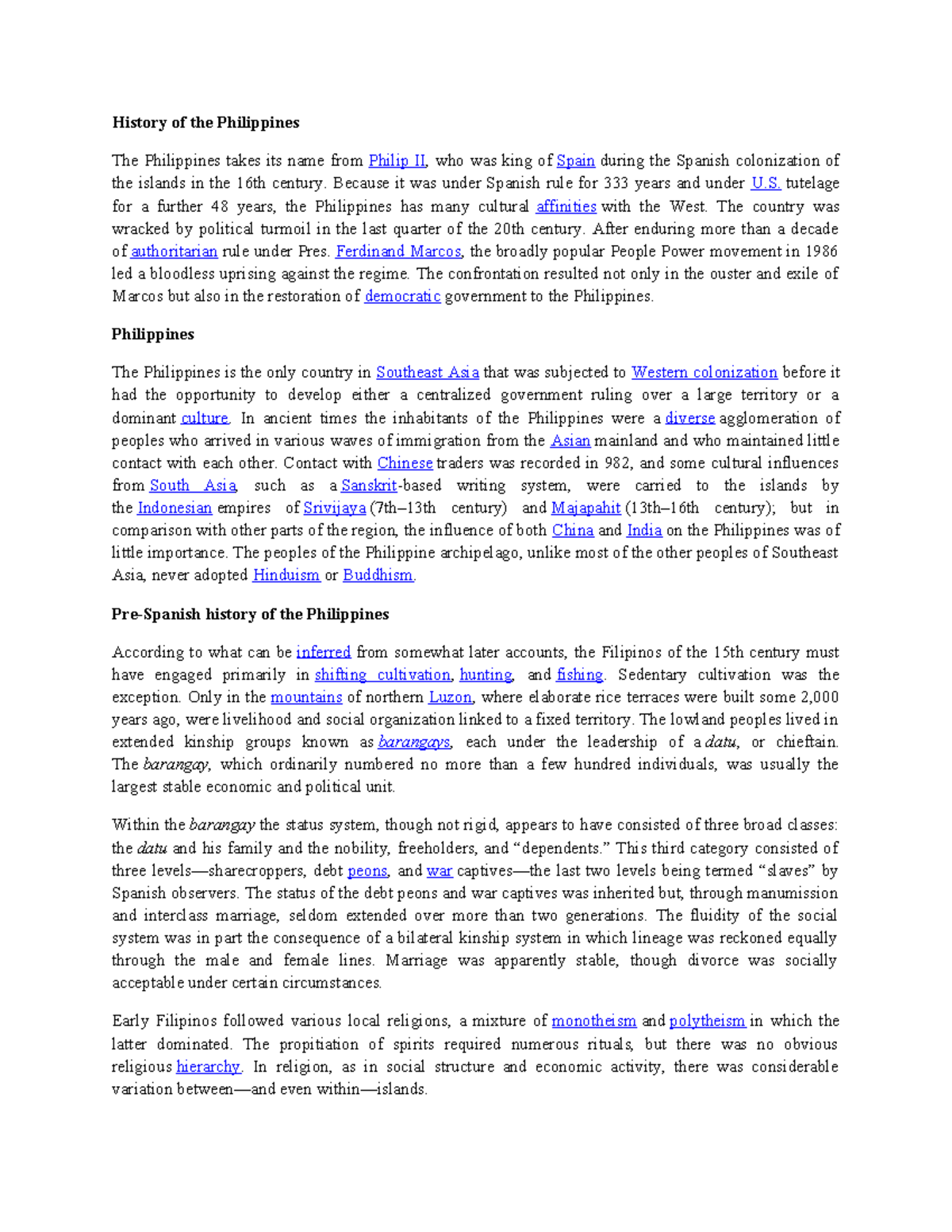 01 PRE- Spanish & Spanish Period: Historical Overview of the ...