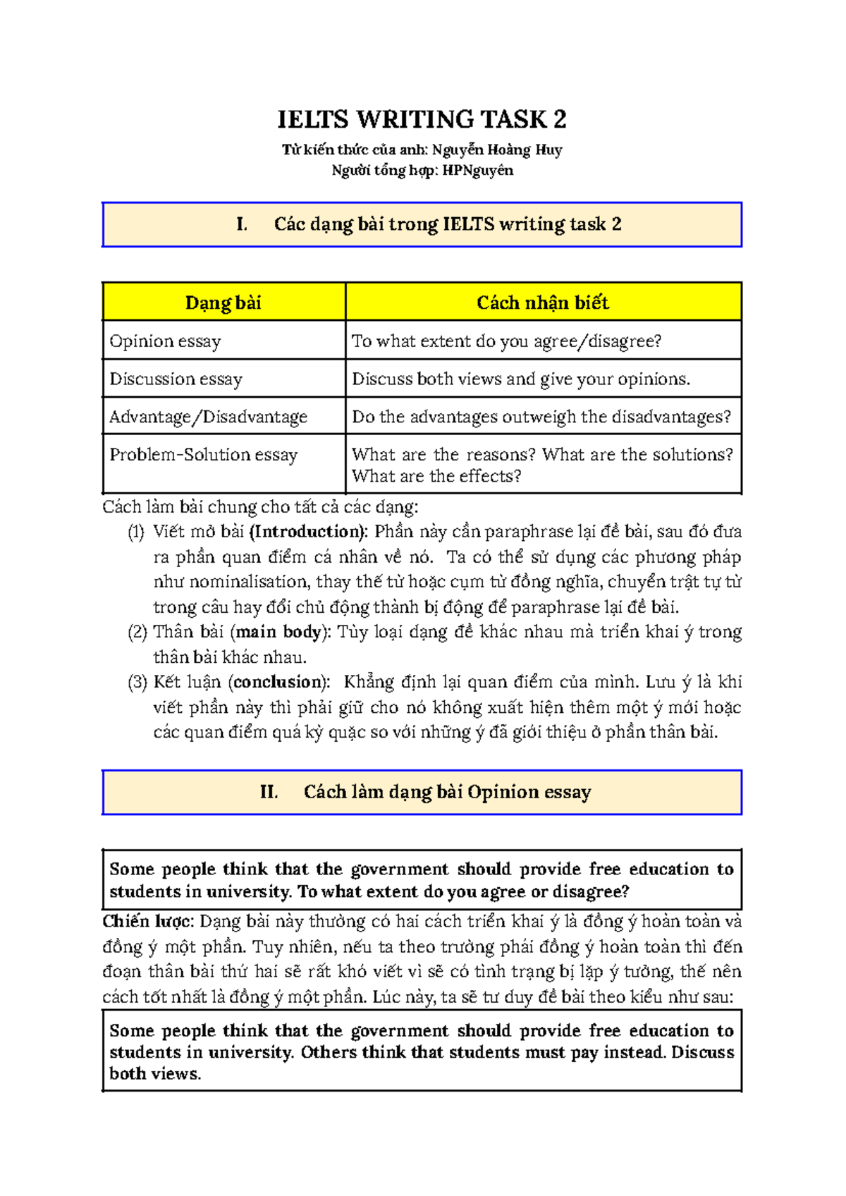 IELTS Writing Task 2: Strategies and Templates for Success - Studocu
