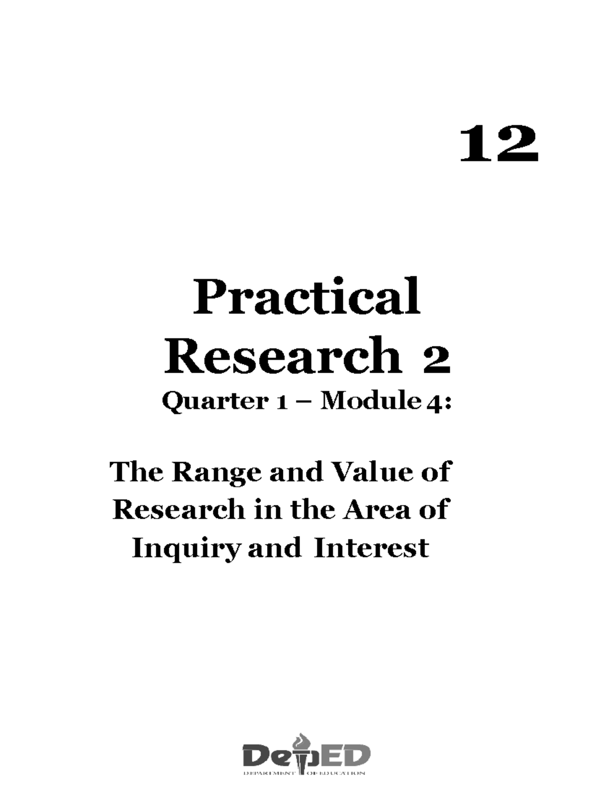 Practical Research 2 - Module 4: The Value of Inquiry (1st Quarter) - Studocu