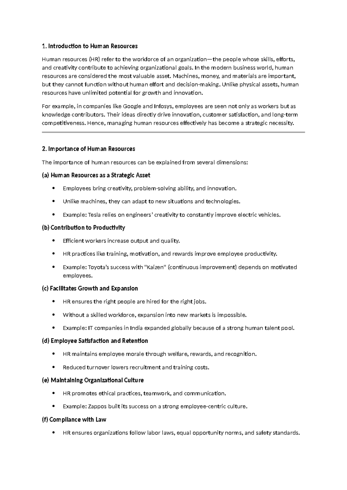 Unit 1 - Introduction to Human Resource Management - Studocu