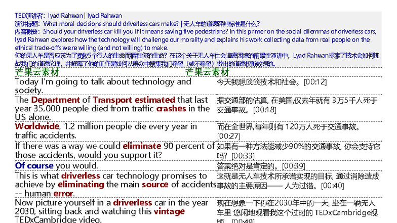Iyad Rahwan 2016: Moral Dilemmas in Driverless Cars - Studocu