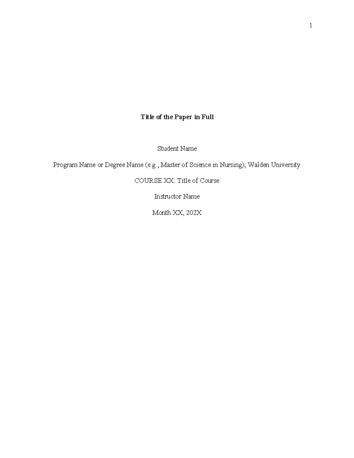 APA Format Template for Academic Writing and Research Papers - Studocu