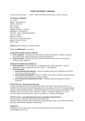 Prawo rzymskie -1 rozdział - I. Rzymskie definicje prawa ...