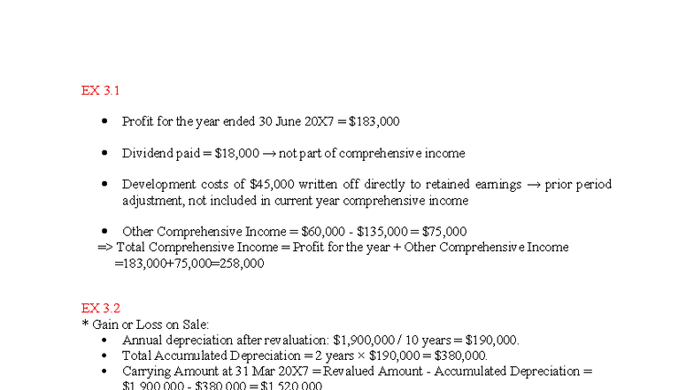 C3 Bài Tập Lập BCTC IFRS: Comprehensive Income & Equity Statements ...