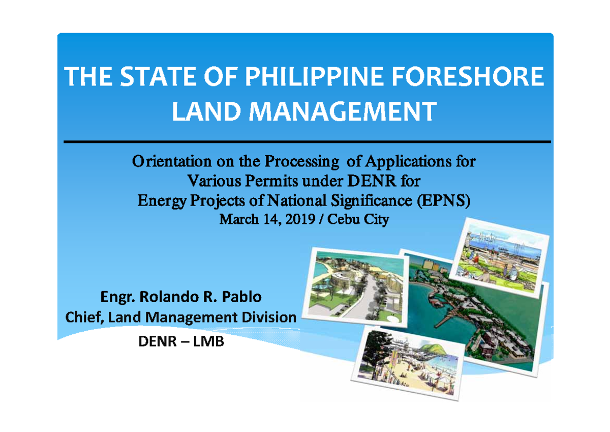 DENR Permit Process for Energy Projects and Foreshore Management - Studocu