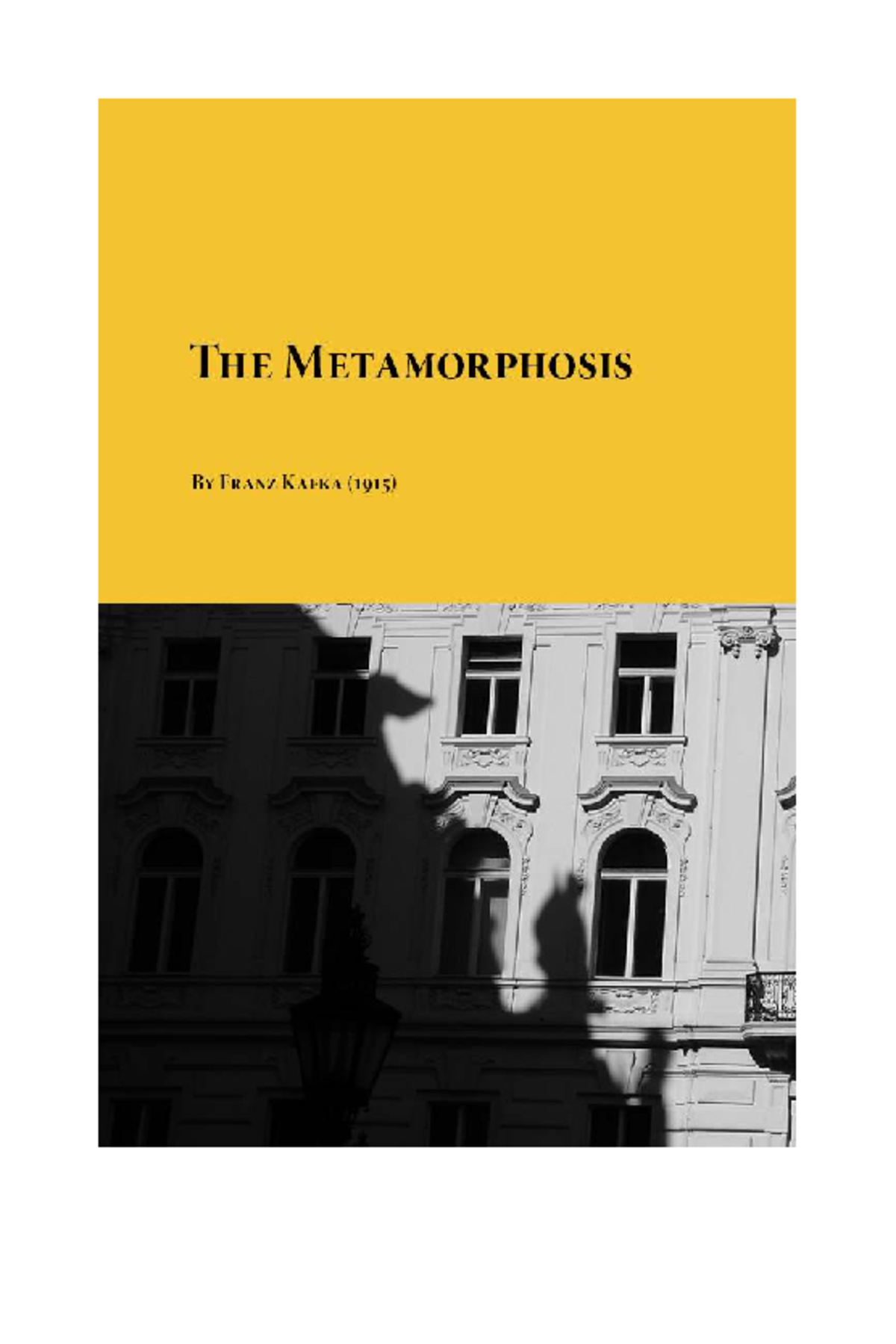 The Metamorphosis (ENG 101) - An Analysis of Gregor Samsa's ...