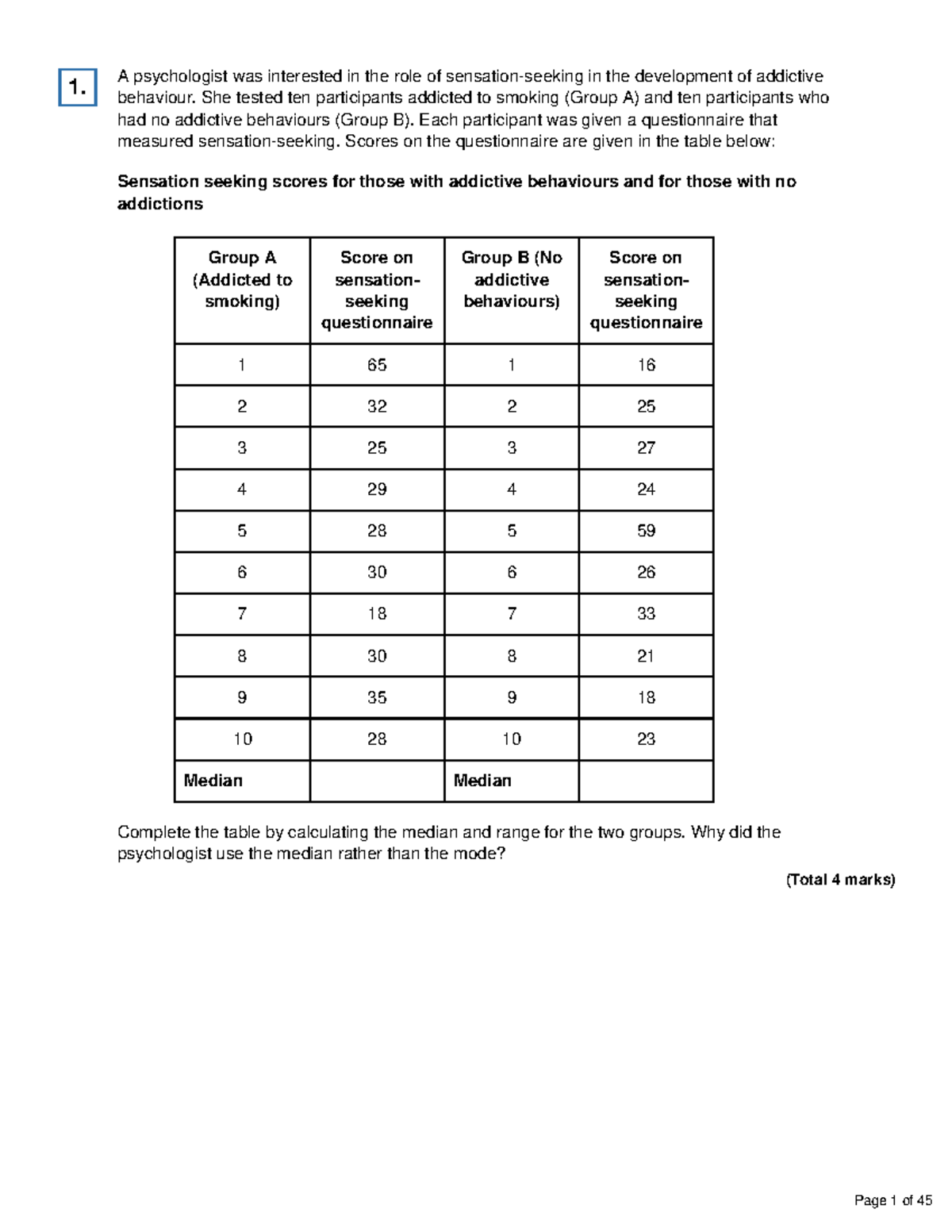 Research Methods Qs - Exam Qs (PSY101) - Studocu