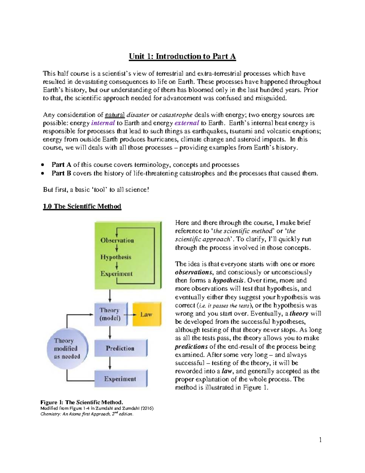 Unit 1: Introduction to Natural Disasters - Lecture Notes - Studocu