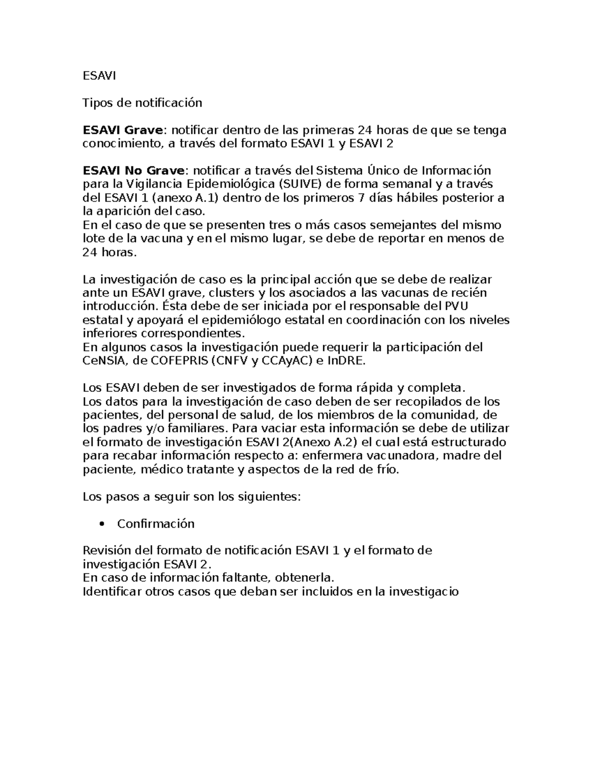 Guía de Notificación y Seguimiento de ESAVI 2023 - Studocu