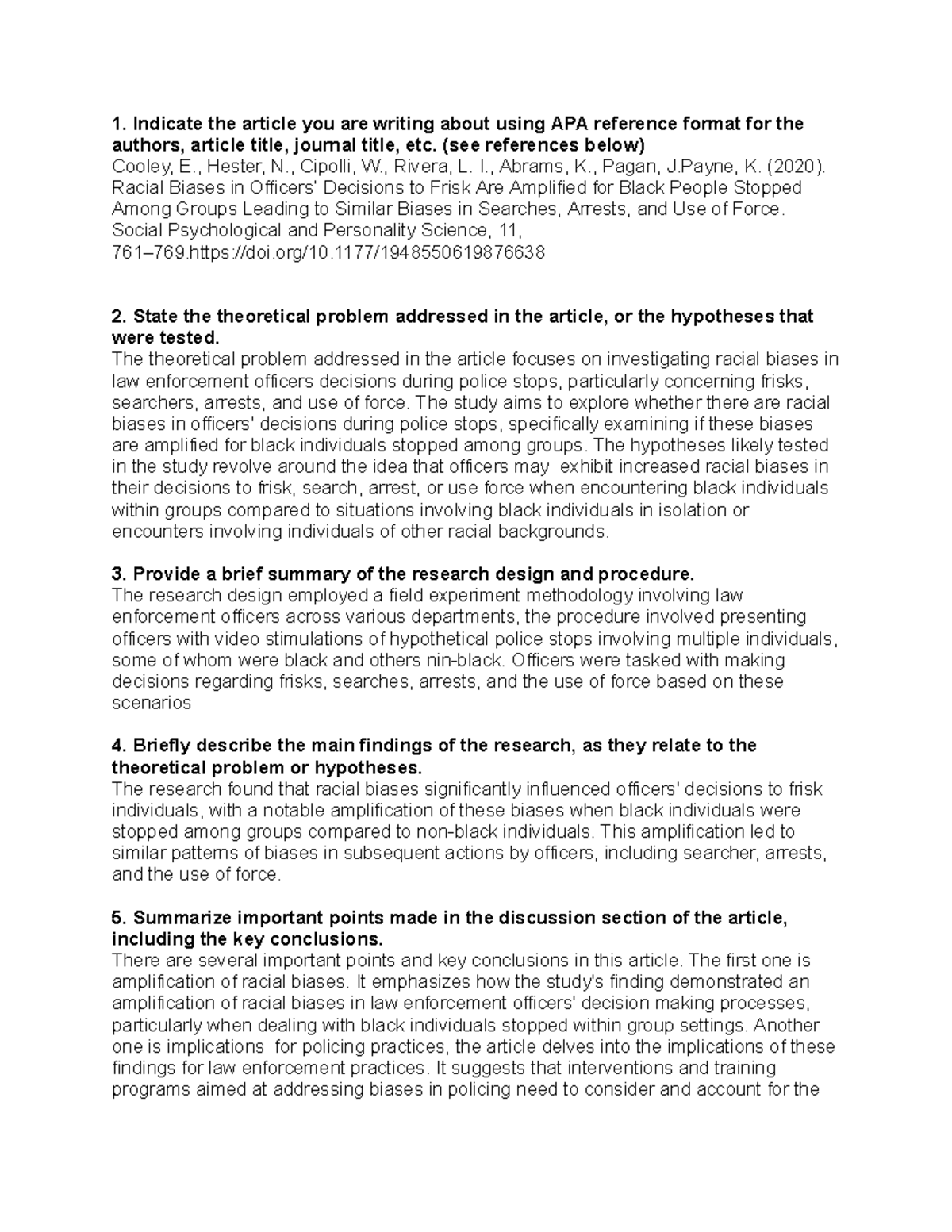 Prep 4 - prep work - Indicate the article you are writing about using ...