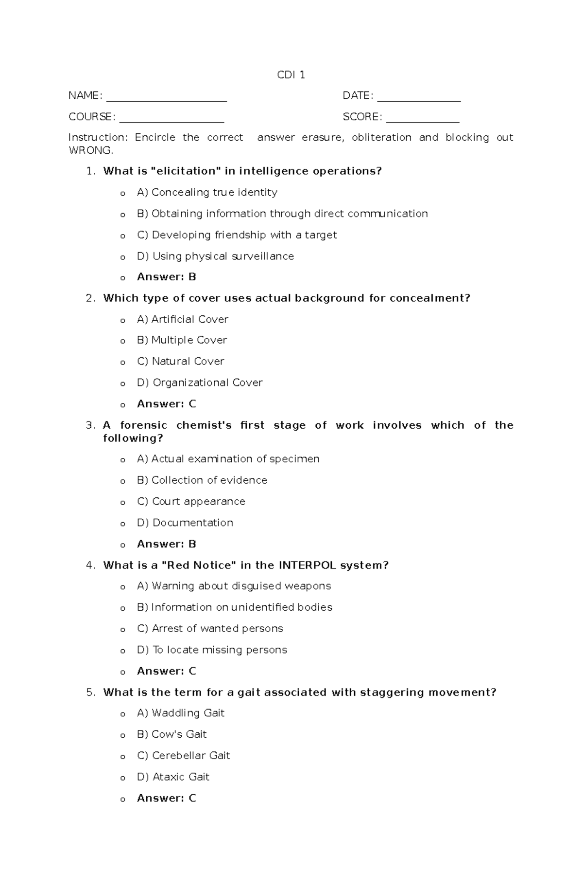Examination Ans Key - CDI 1 NAME: _______________________ DATE ...