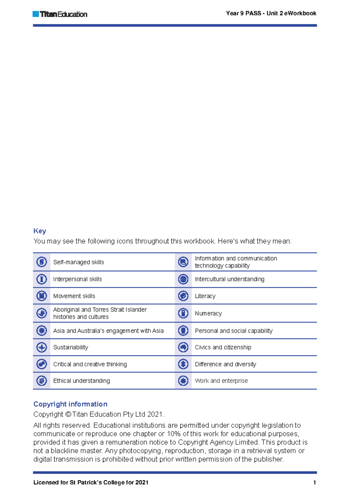 Year 9 PASS Unit 2 eWorkbook: Nutrition & Physical Activity Guide - Studocu