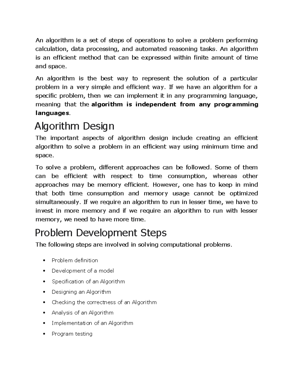 Algorithm Design & Characteristics: A Guide to Efficient Problem ...