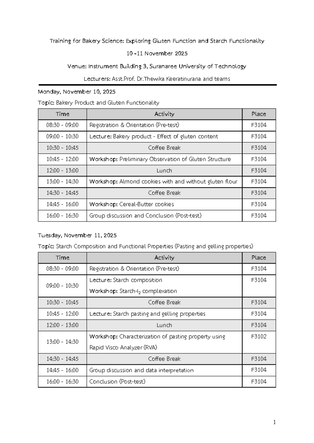 Lab Bakery Science: Exploring Gluten & Starch Functionality (3.3.1 ...