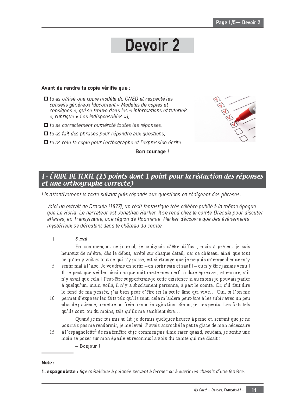 4FR41DVWB0023D02 Devoir Francais-U02 - © Cned — Devoirs, Français 41 ...