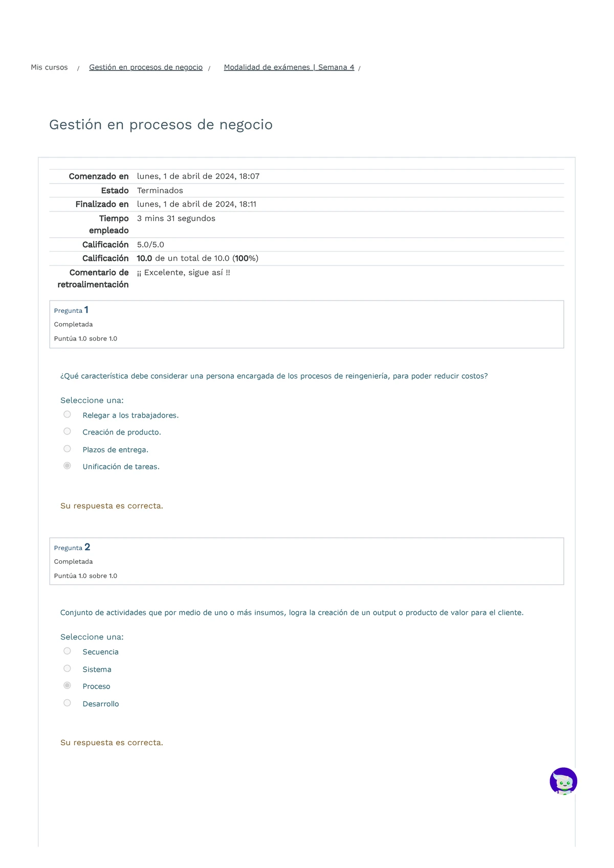 EXAMEN SEMANA 6 - Electrónica Pregunta 1 Completada Puntúa 1. sobre 1. Pregunta 2 Completada ...