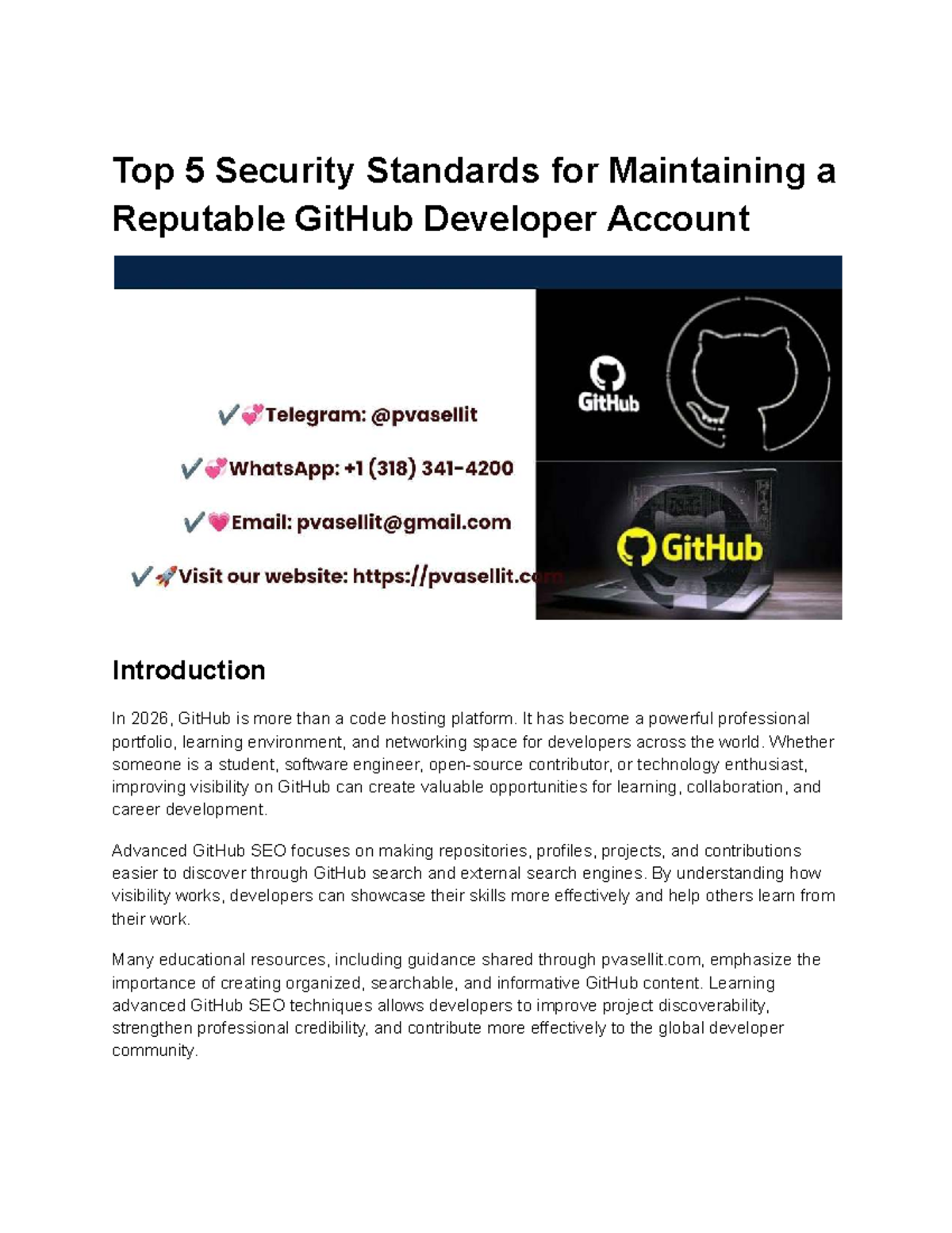 Top 5 GitHub Security Standards for Developer Accounts in 2026 - Studocu