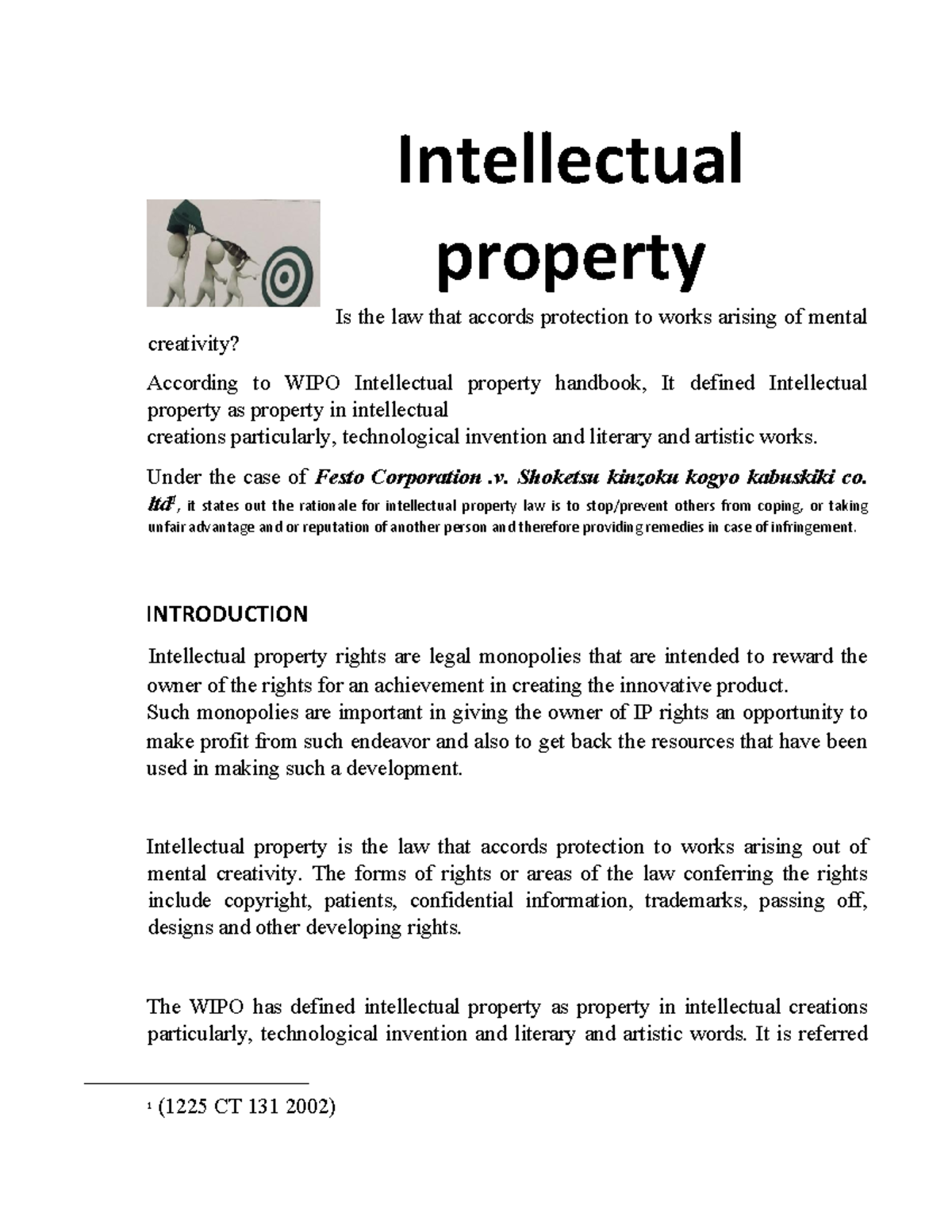 IP 1 Lecture Notes: Understanding Intellectual Property Rights - Studocu