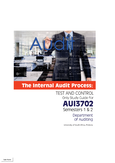 AUE2601 - Unisa - Auditing Theory and Practice - Studocu