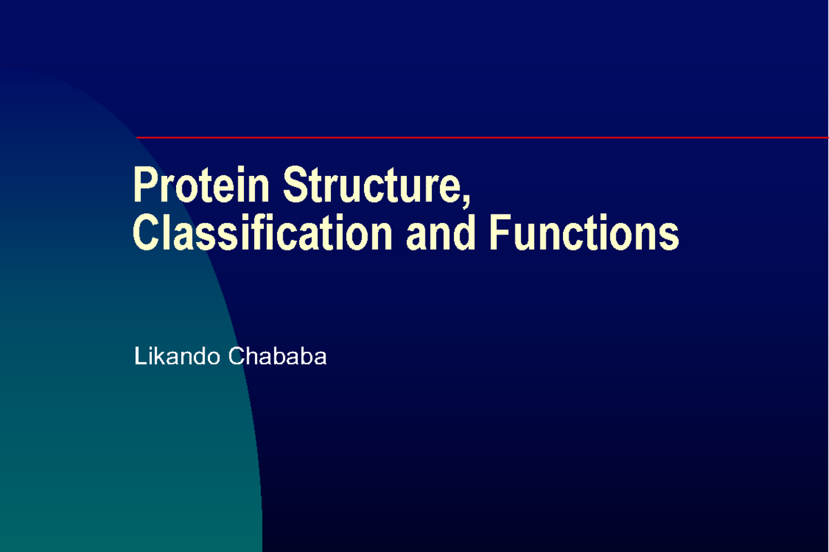 Protein Structure, Classification & Functions 3: A Comprehensive ...