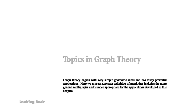 Topics in Graph Theory: Euler and Hamiltonian Paths (MATH 301) - Studocu