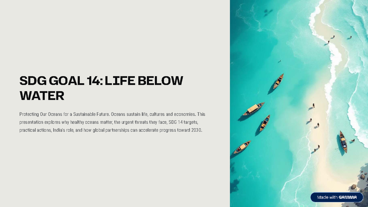SDG 14: Life Below Water - Protecting Oceans for a Sustainable Future ...