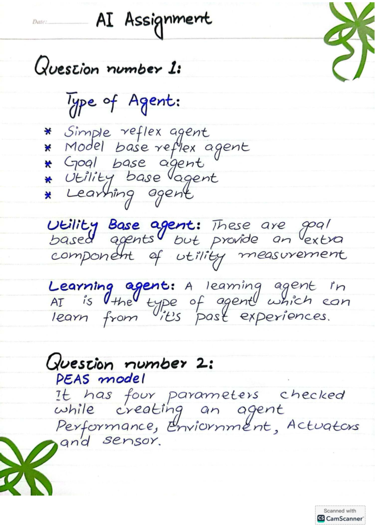 AI Assignment: Exploring Agents, PEAS Model, and Search Strategies ...